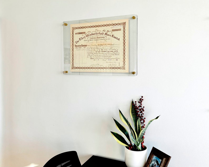 FLOATING FRAME Diploma Frame Frameless Frame Clear Acrylic - Etsy