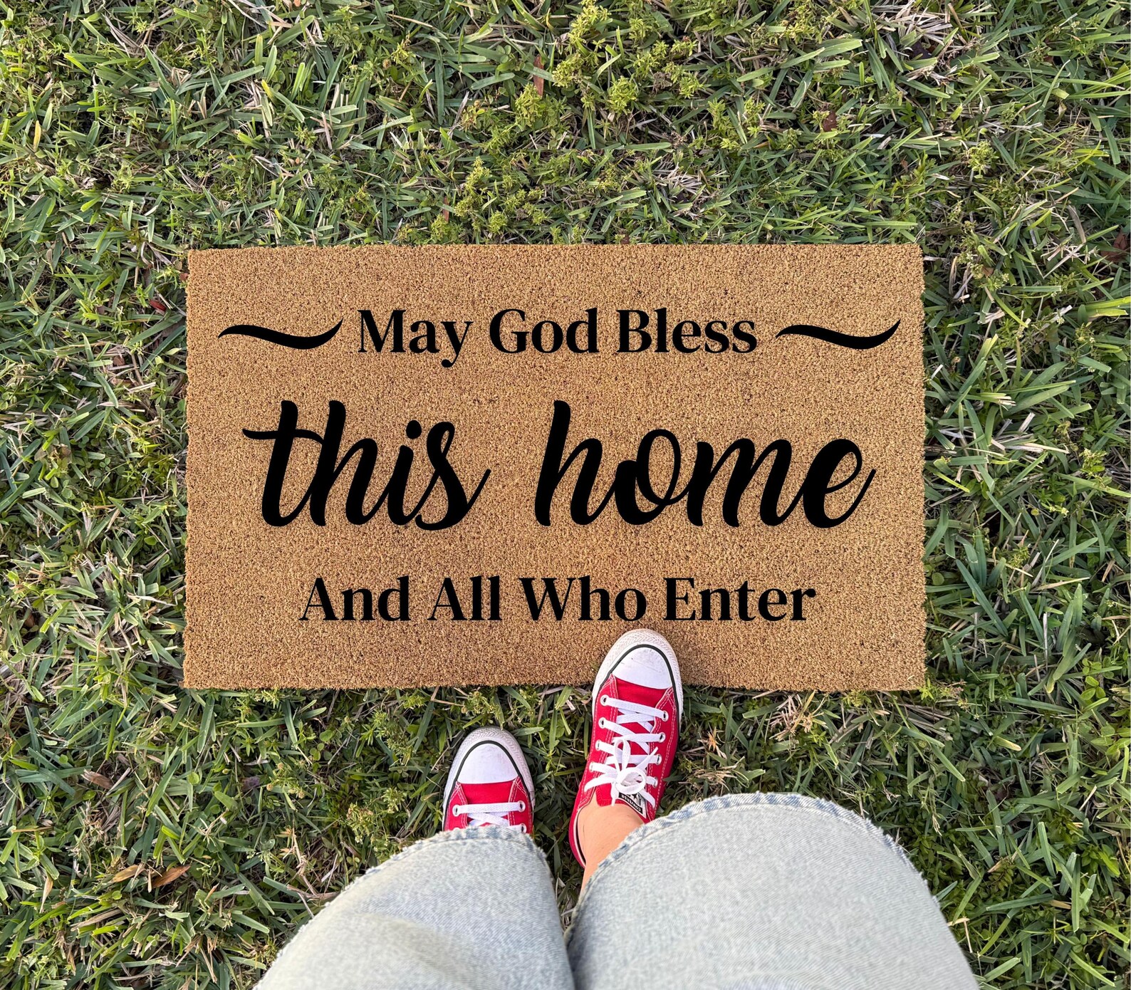 Bible Verse Doormat, 5 Design Options, Christian Doormats, Front Door ...