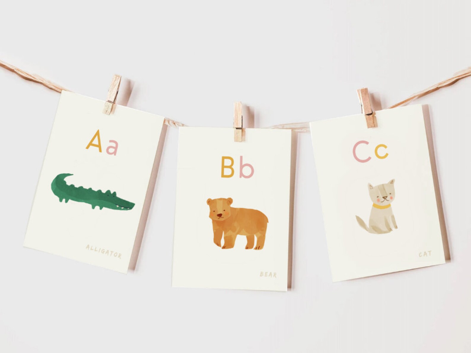 Animal Alphabet Printable Flash Cards Animal ABC Flash Card Printable ...