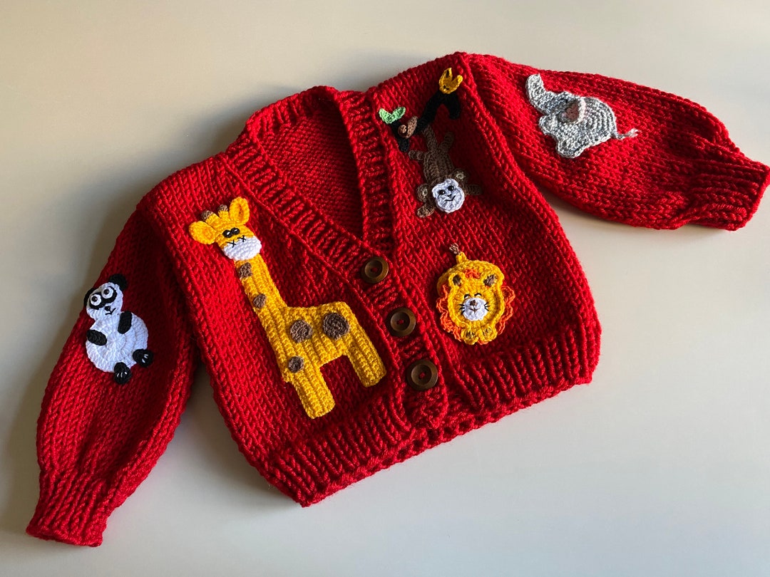 Forest Animals Sweater for Sale, Knitted Sweater for Children, Crochet ...