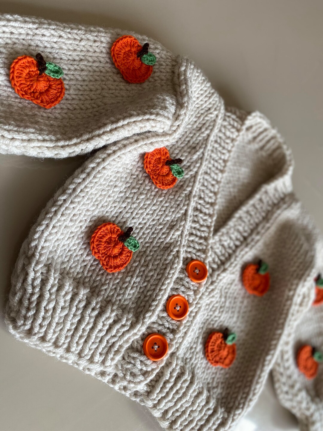 Pumpkin Motif Cardigan for Kids Baby Cardigan for Sale - Etsy