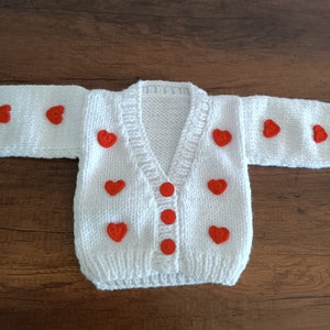 Red Heart Kids Cardigan for Sale, Heart Embroidery Cardigan for Baby ...