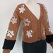 Gingerbread Woman Sweater, Puff Sleeve Gingerbread Cardigan ...