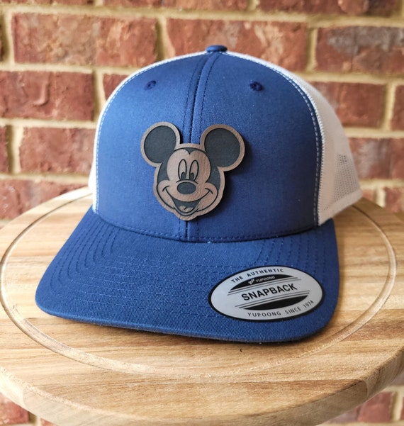 Mickey Mouse Face Retro Trucker Patch Hat Laser Engraved - Etsy