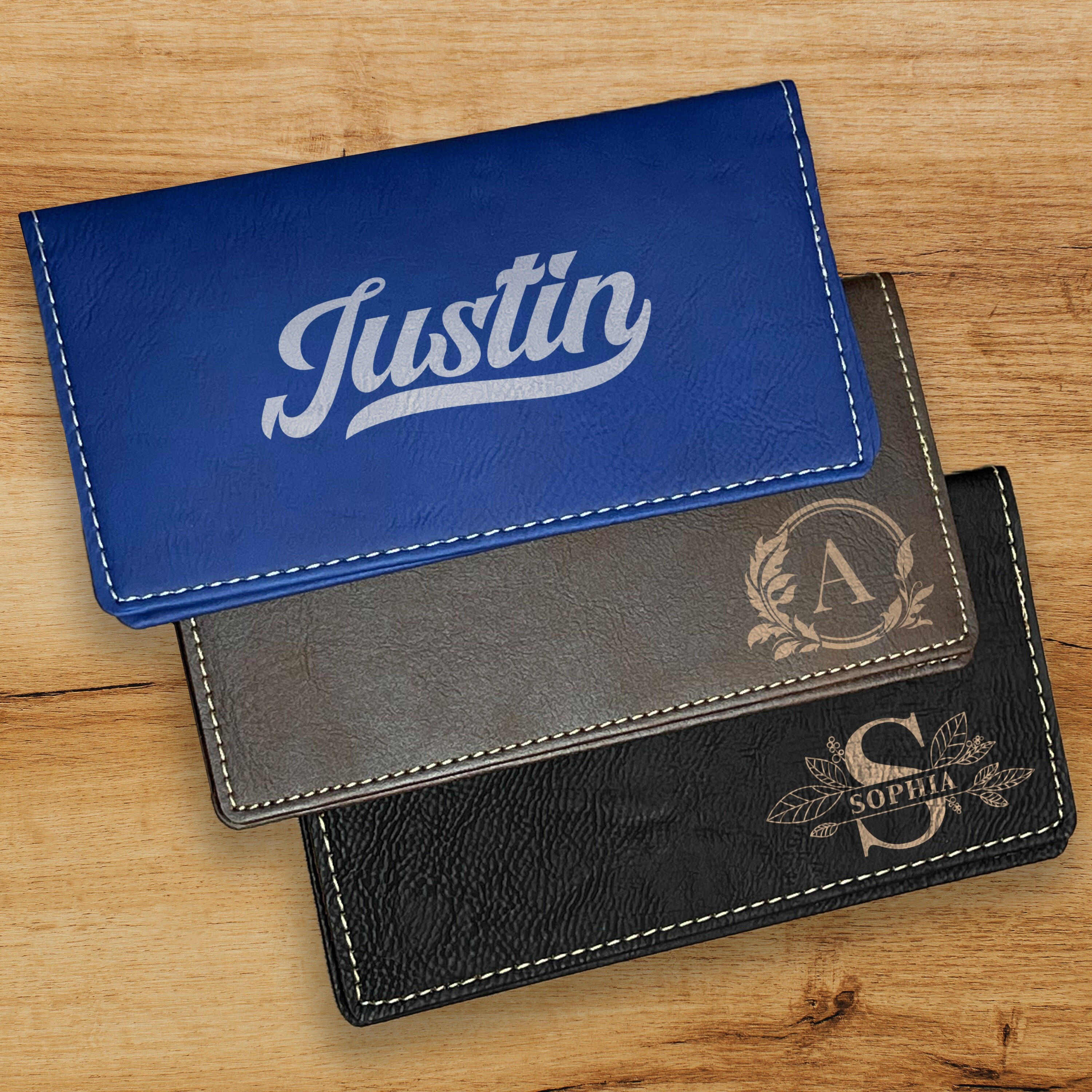 Personalized Checkbook Cover, Custom Monogram Checkbook, Leather ...