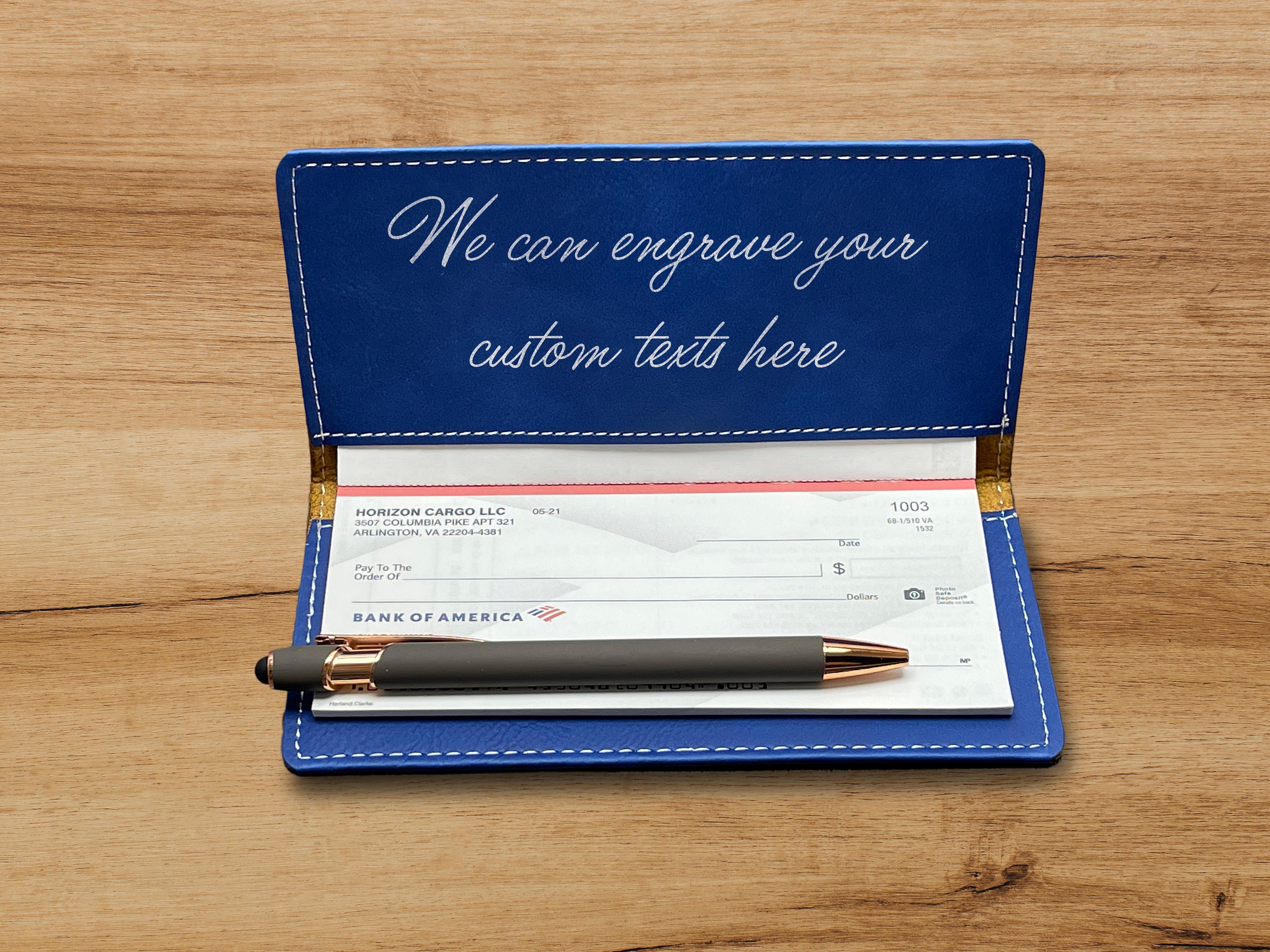 Personalized Checkbook Cover, Custom Monogram Checkbook, Leather ...