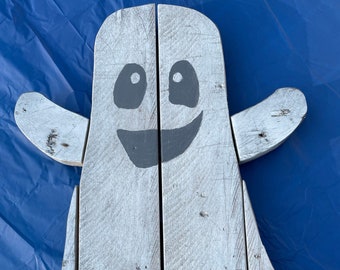 Halloween Shocked Face Ghost, Repurposed Pallet Wood, Decorate / Gift ...