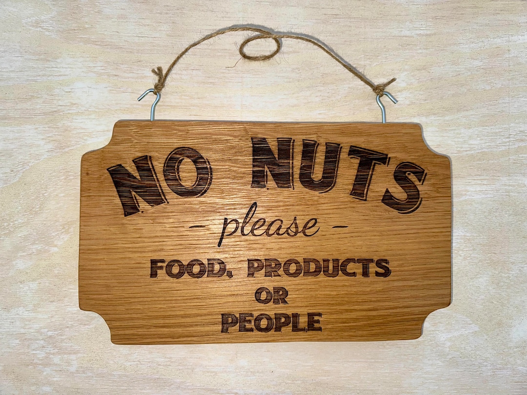 Customizable Reclaimed/repurposed Wood - No Nuts - Allergy Sign - Etsy