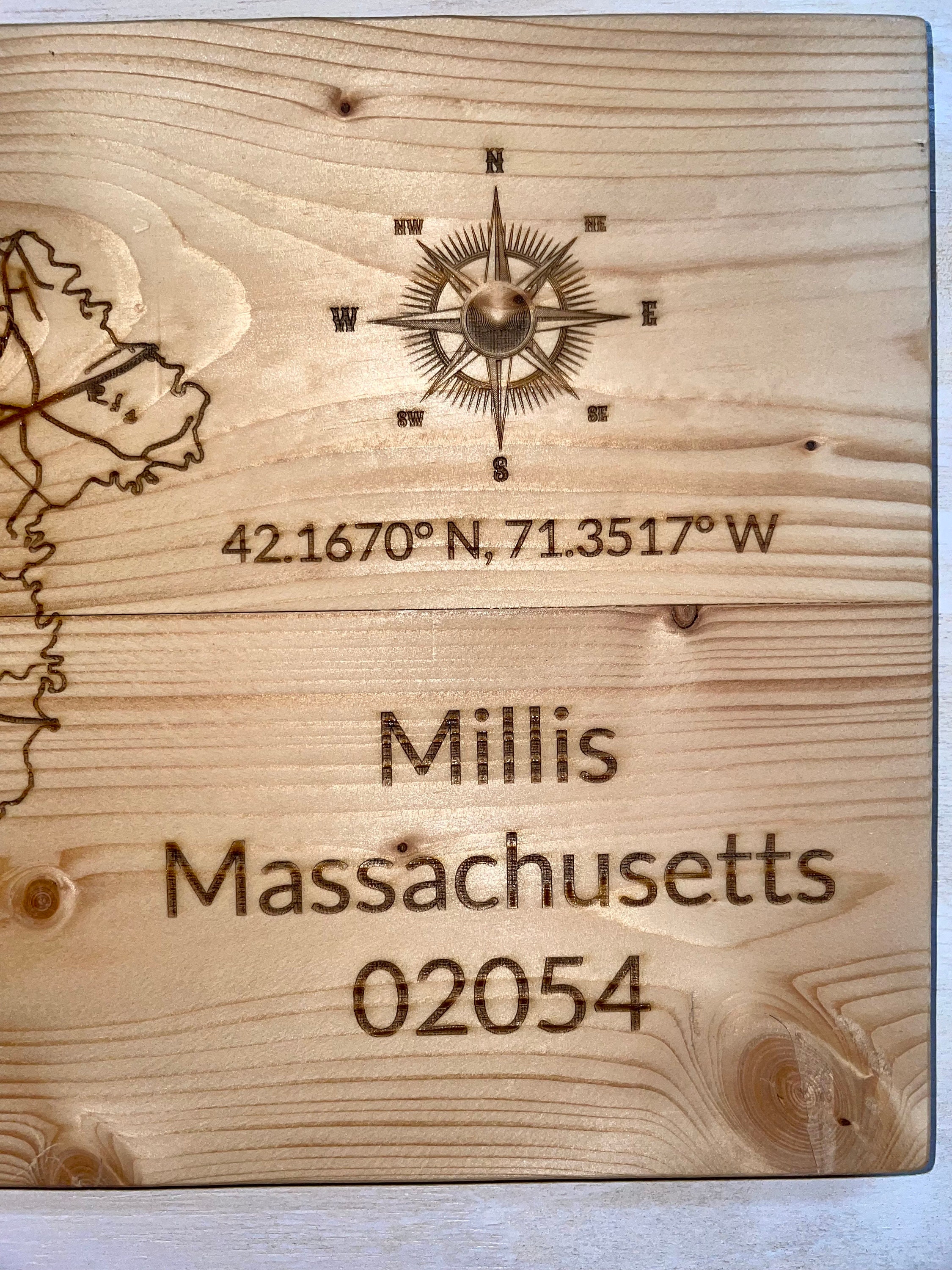 Custom Town & City Street Maps Longitude and Latitude Personalization ...