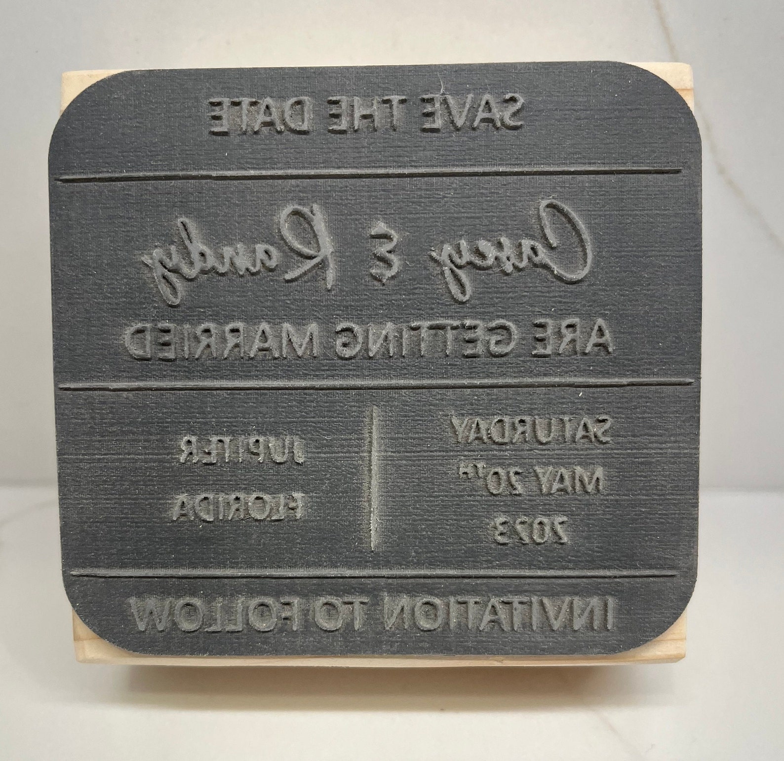 Custom Save the Date Wedding Stamp Engagement Announcement Stamp ...