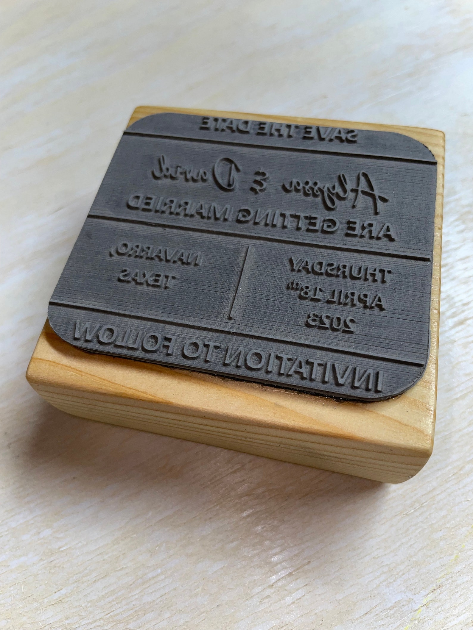 Custom Save the Date Wedding Stamp Engagement Announcement Stamp ...