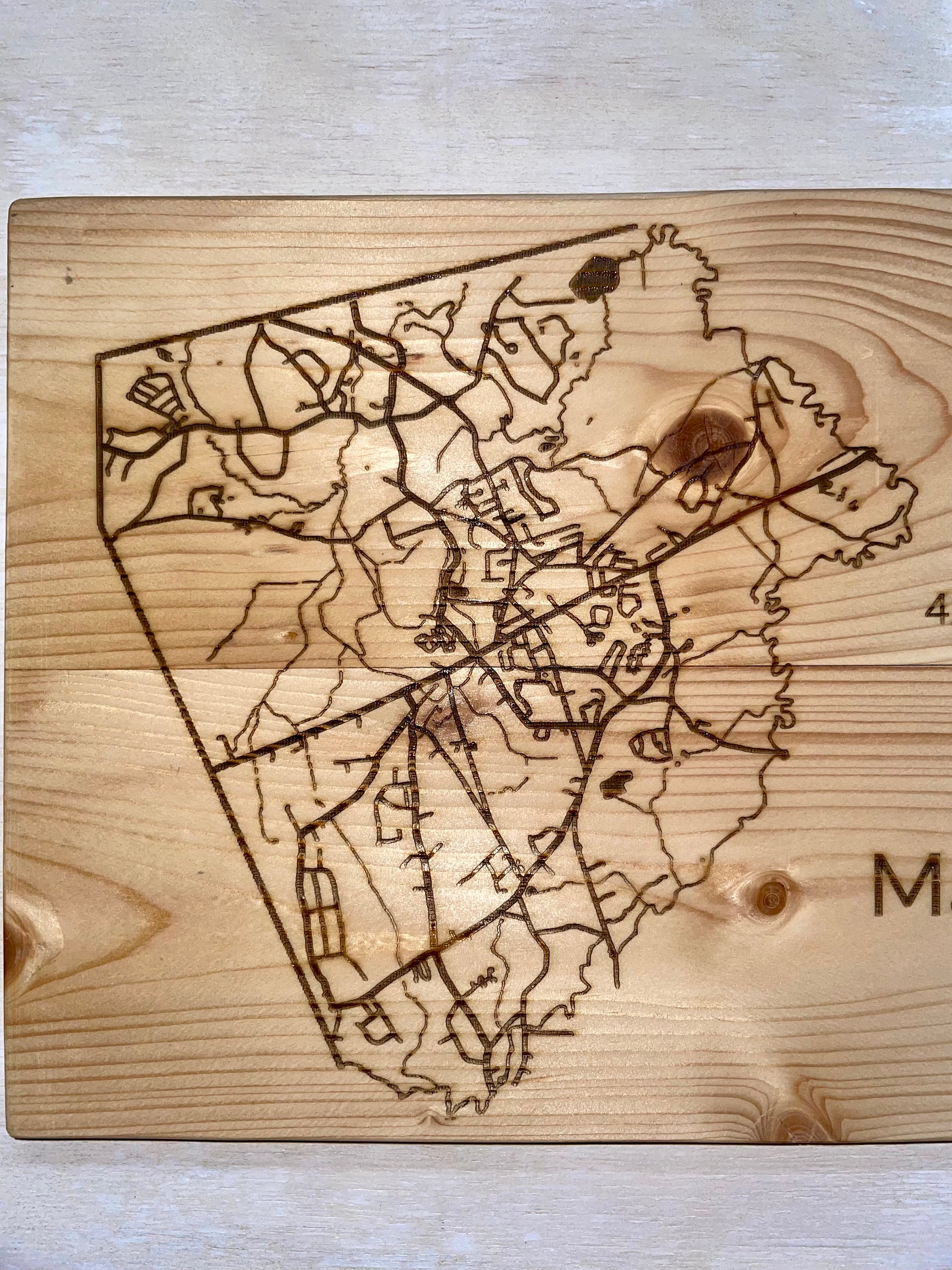 Custom Town & City Street Maps Longitude and Latitude Personalization ...