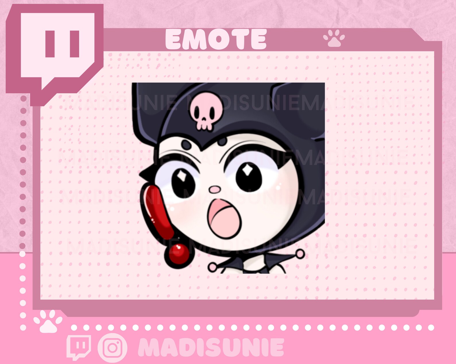 Black Rabbit Plush Pog Emote II Twitch Emote Kawaii Rabbit Icons - Etsy