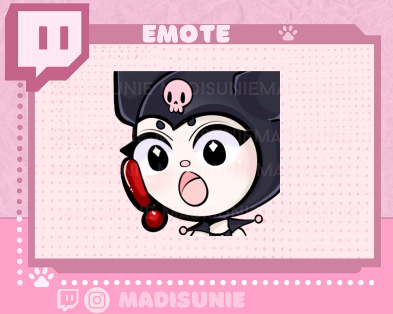 Black Rabbit Plush Pog Emote II Twitch Emote Kawaii Rabbit Icons - Etsy
