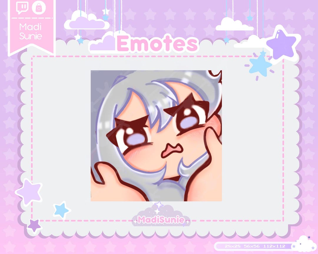 Face Squish Emote for Twitch/discord/youtube/twitch Emotes/cute Chibi ...
