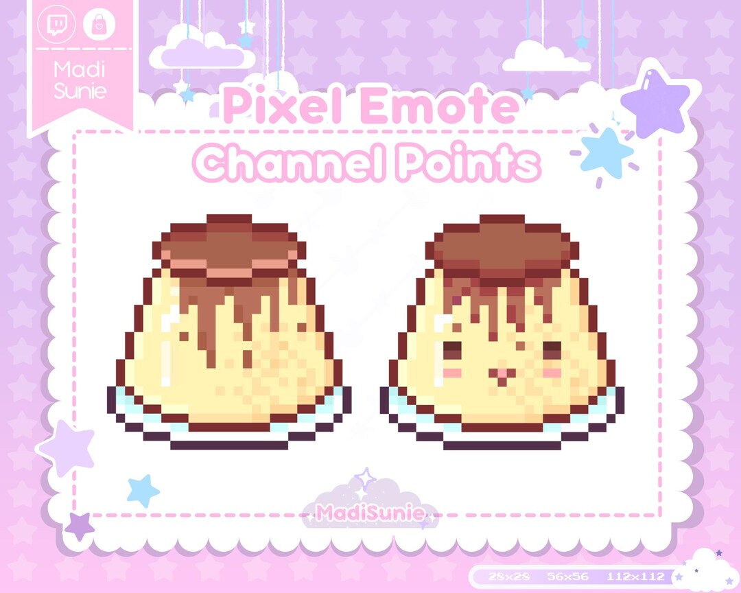 2 Pixel Flan/pudding Channel Points,emotes|cute Twitch,discord ...
