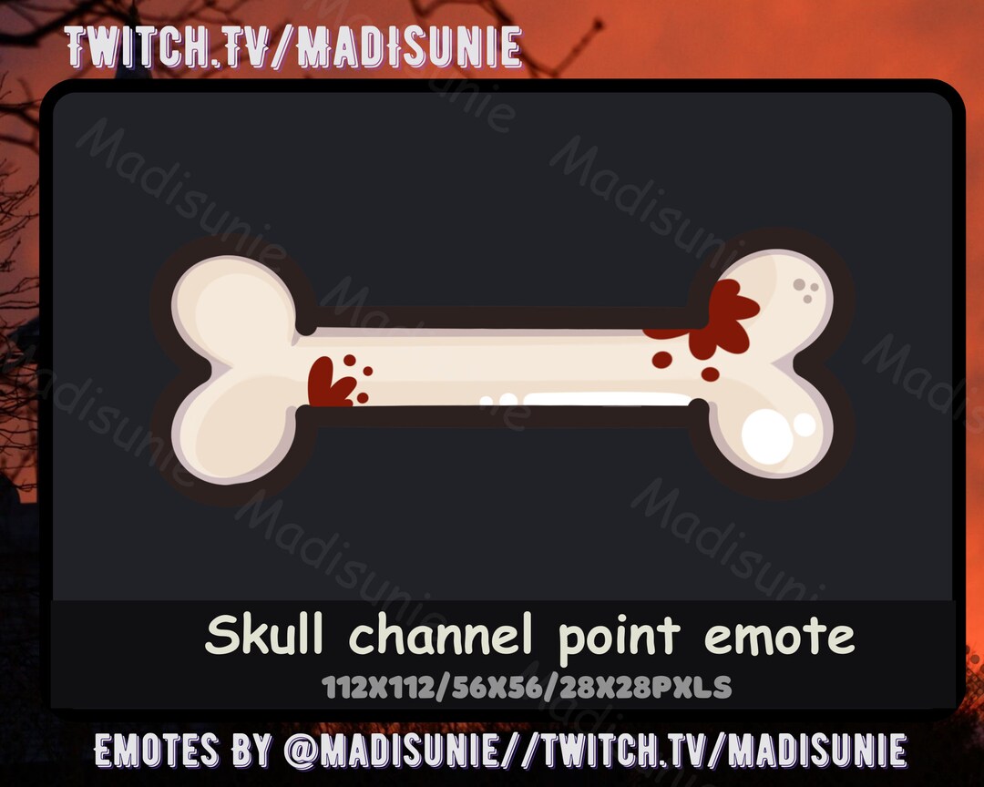 Blood Bone Channel Point Twitch Emote - Etsy