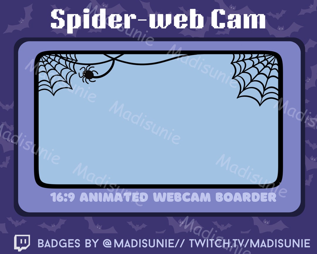 Animated Spider Webcam Boarder Halloween Twitch Animated Webcam Spider Spooky Scary Webcam