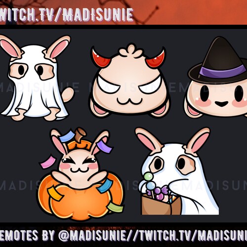 Halloween Kitty Emotes for Twitch and Discord - Etsy