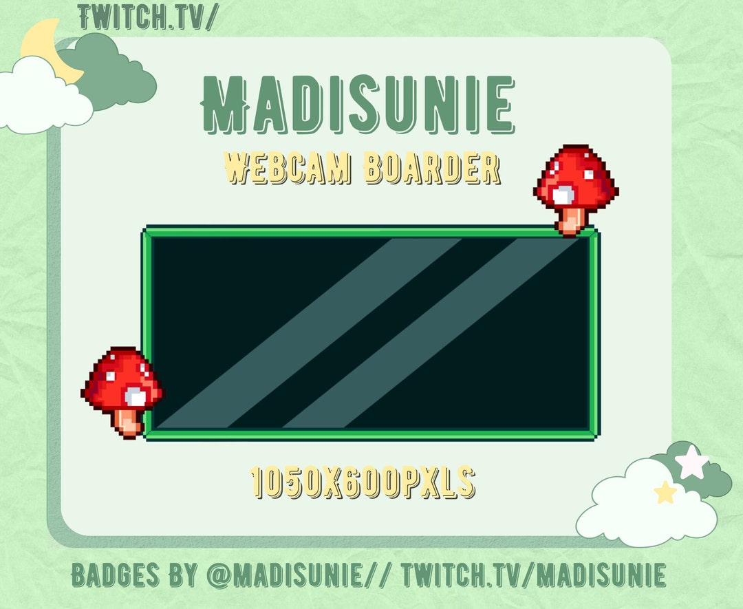 Pixel Mushroom Webcam Boarder for Twitch and Youtube - Etsy