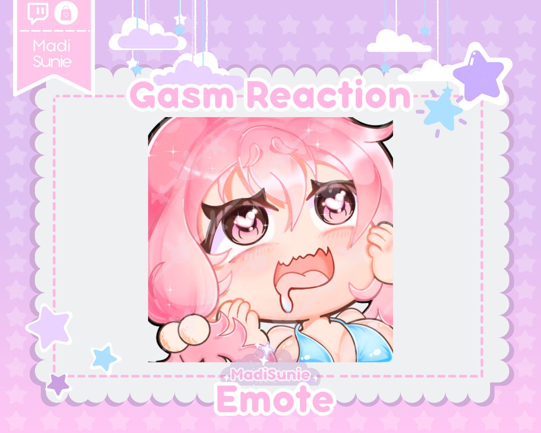 Gasm Emote | Pink Hair Girl| Sexy Chibi Emote for Twitch/discord ...