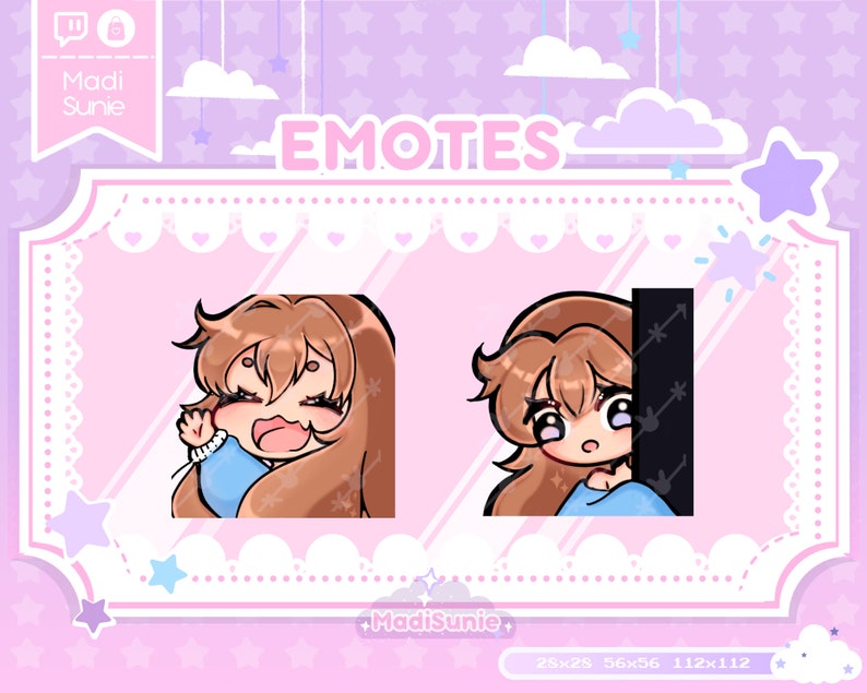 Emote for Twitch/discord/youtube/twitch Emotes/cute Chibi Girl/emote ...