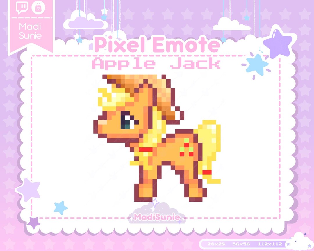 Pixel MLP Emote | Kawaii Channel Points|twitch,discord,vtubers/streame ...