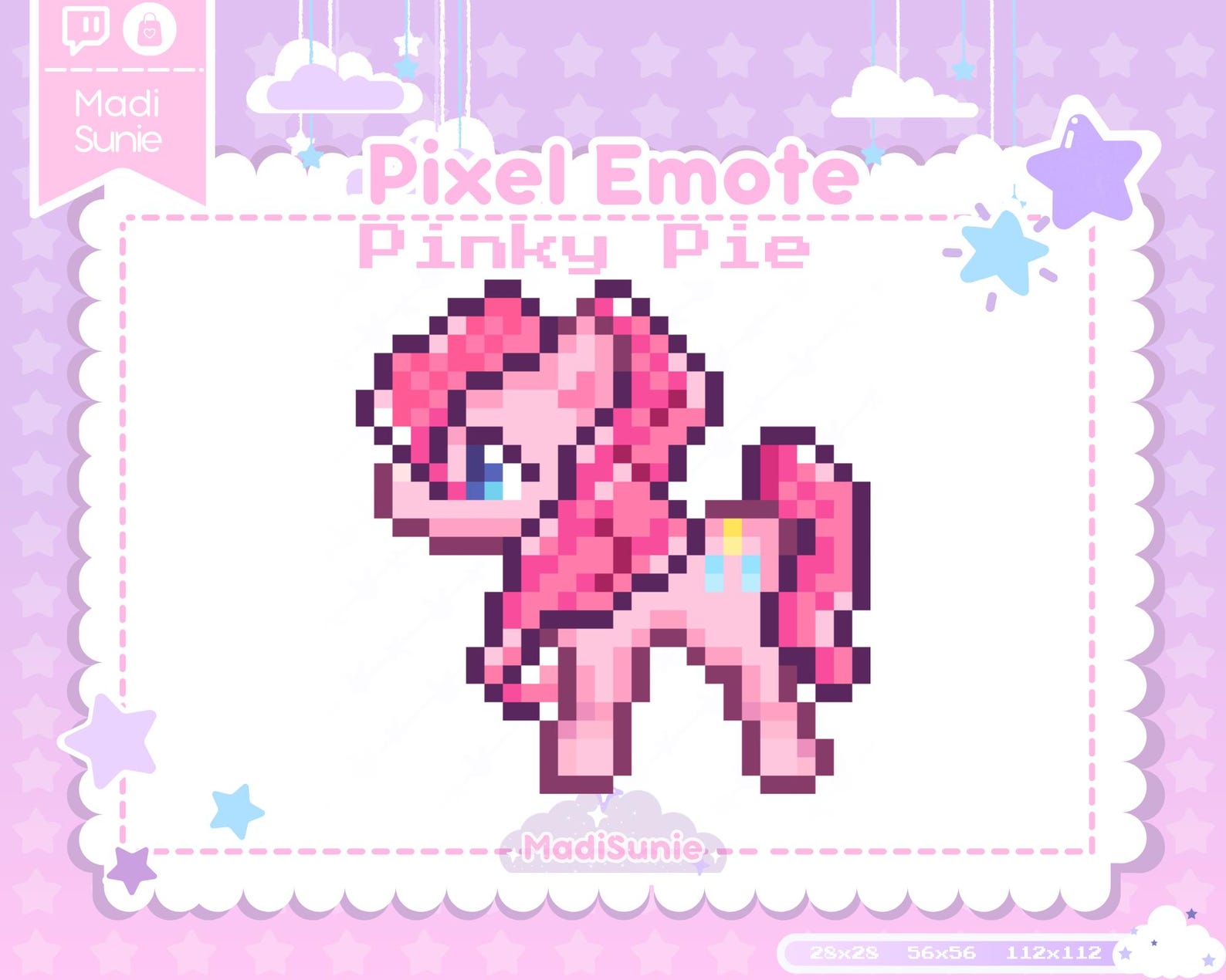 Pixel MLP Emote | Kawaii Channel Points|twitch,discord,vtubers/streame ...