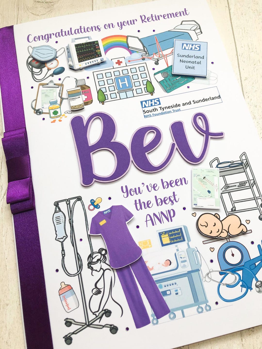 Leaving Card Retirement Card NHS Nurse Doctor Midwife Consultant Admin ...