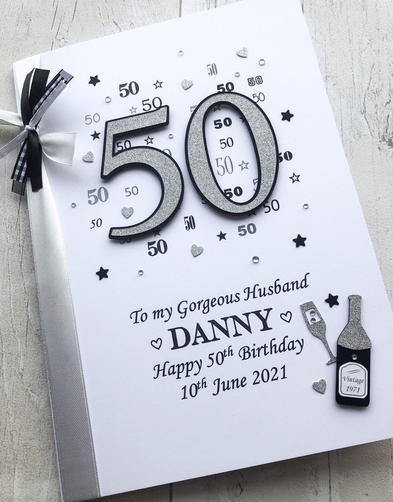 Personalised 50th Birthday Card for Men Son Husband Dad. - Etsy