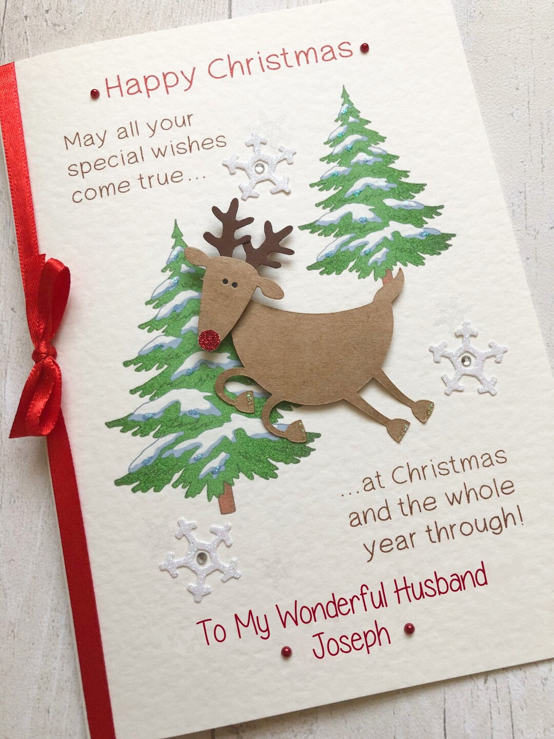 Personalised Christmas Card for Men Husband Son Grandson - Etsy