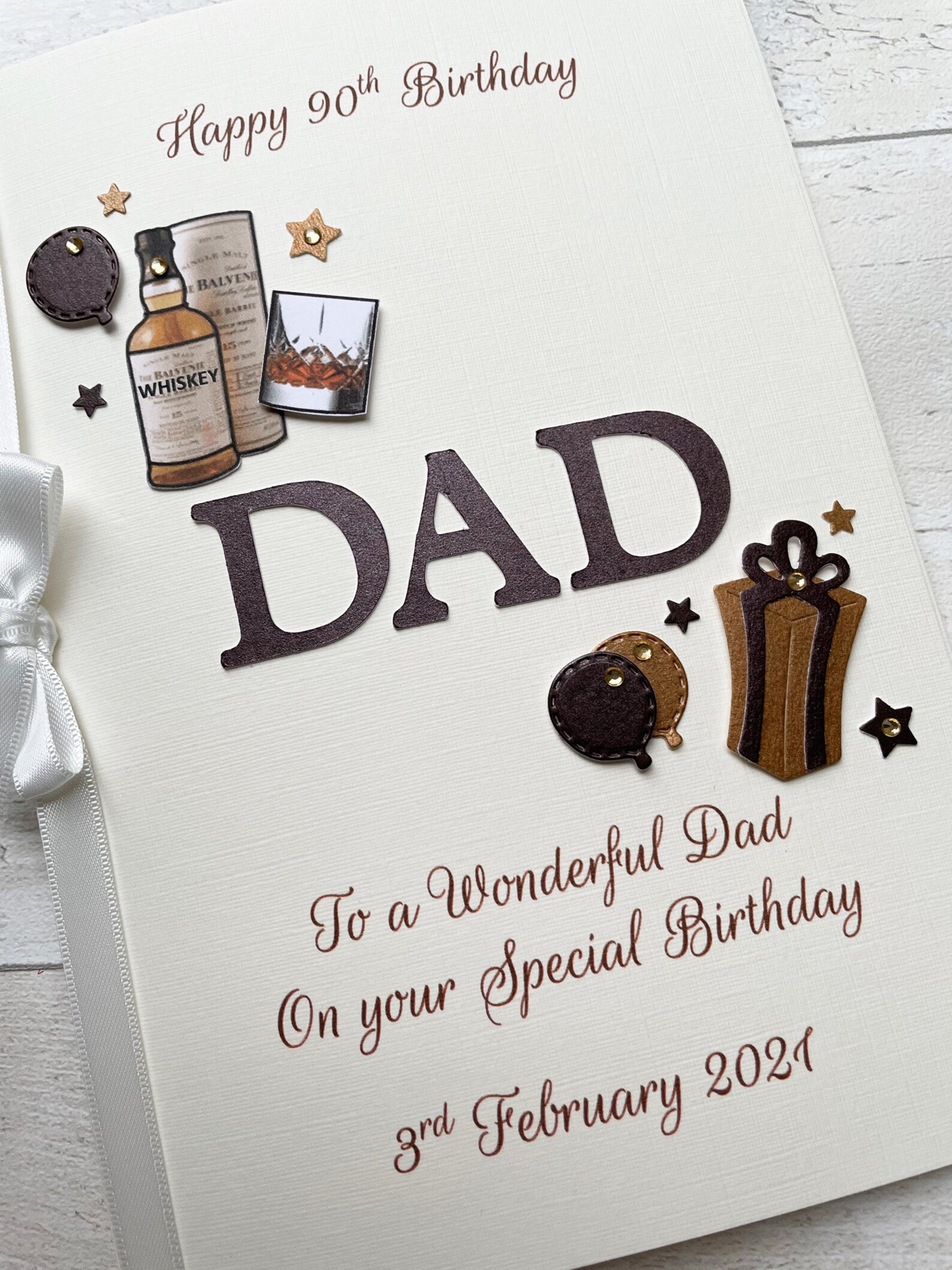Personalised 90th Birthday Card for Men Husband Dad Grandad. Customised ...