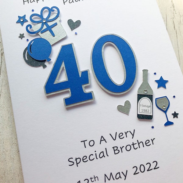 Personalised Son 40th Boxed Birthday Card - Etsy UK
