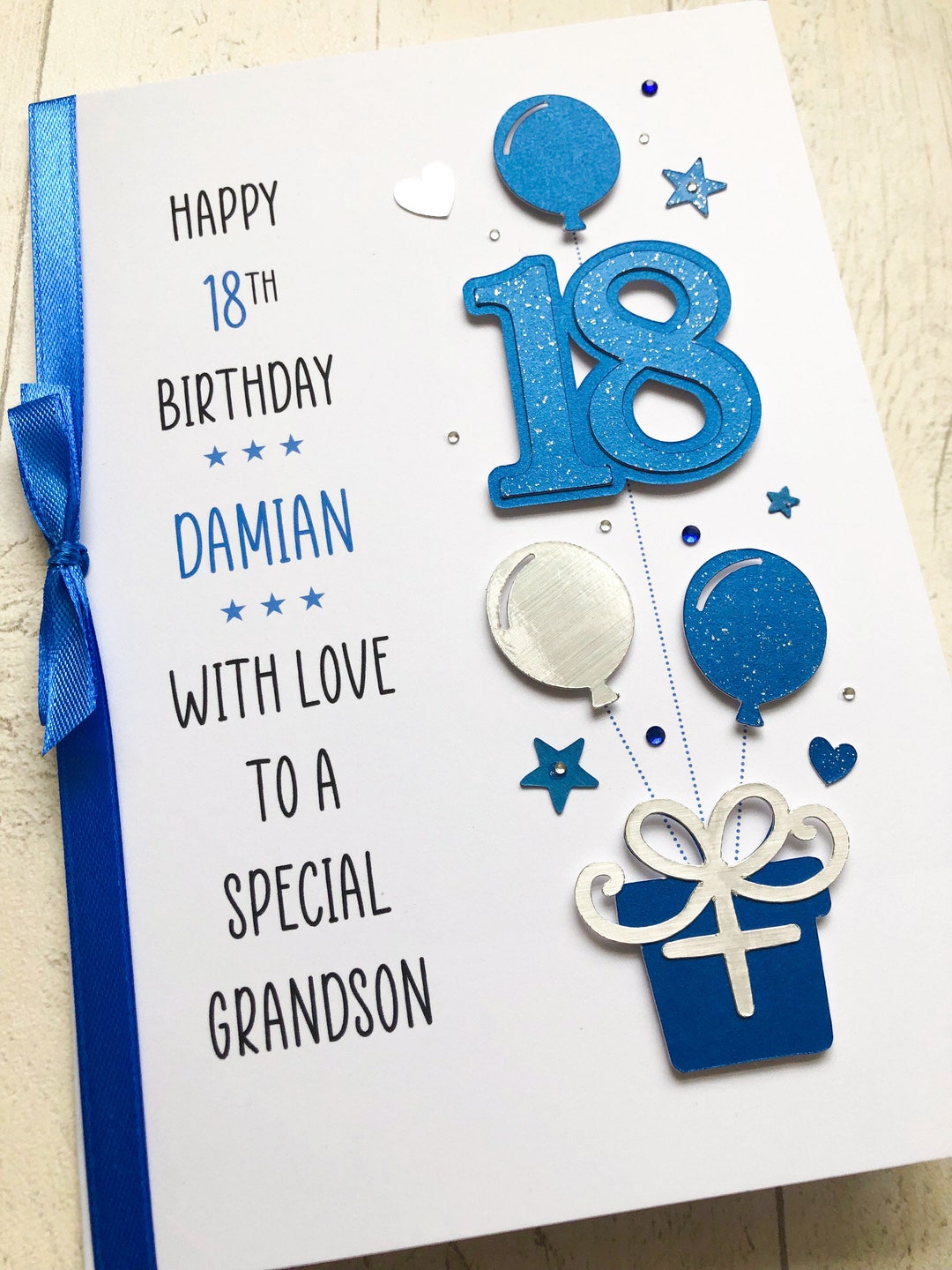 Personalised 18th Birthday Card For Men Teenager Son Grandson Custom personalised-18th-birthday-card-for-men-teenager-son-grandson-custom