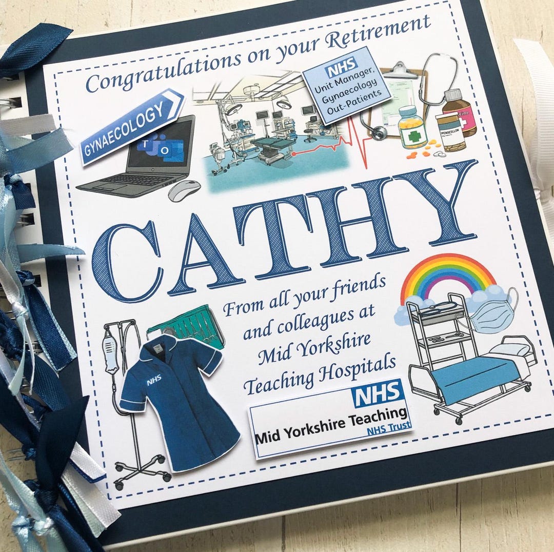 NHS Retirement Gift for Colleague Leaving Signature Memories Book Nurse ...