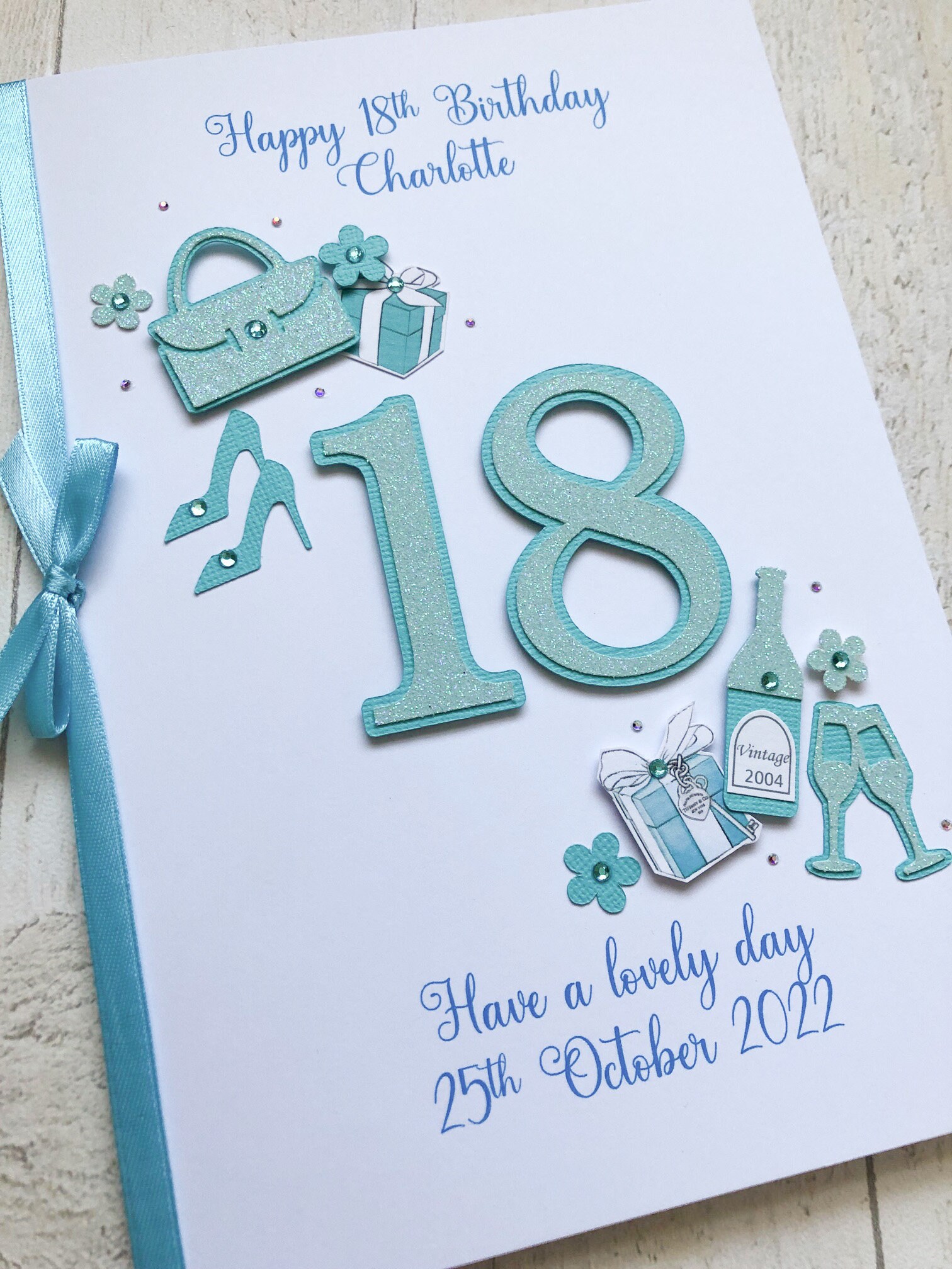 Personalised 18th Birthday Card for Women Girls Daughter. Customised ...