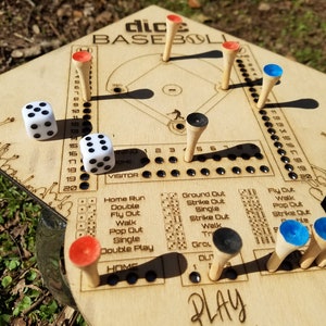 Dice Baseball Game Board Game Kids Game - Etsy