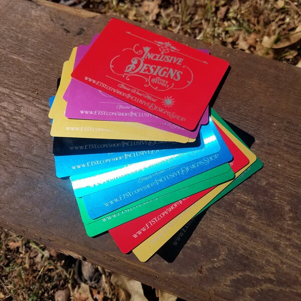 Laser Engraved Metal Business Cards - Etsy