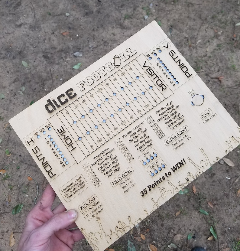 Dice Football Game Board Game Kids Game - Etsy