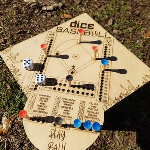 Dice Baseball Game Board Game Kids Game - Etsy