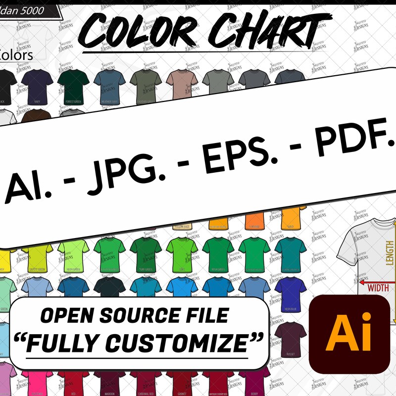 Dtf Size Chart - Etsy
