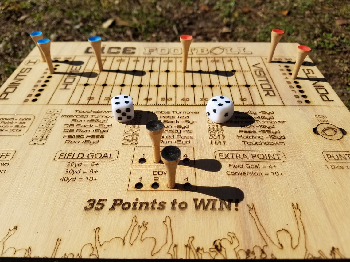 Dice Football Game Board Game Kids Game - Etsy