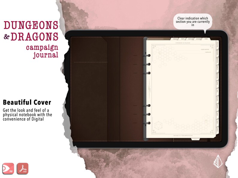 D&D 5e Digital Campaign Journal | Fillable and Hyperlinked Dungeons and ...