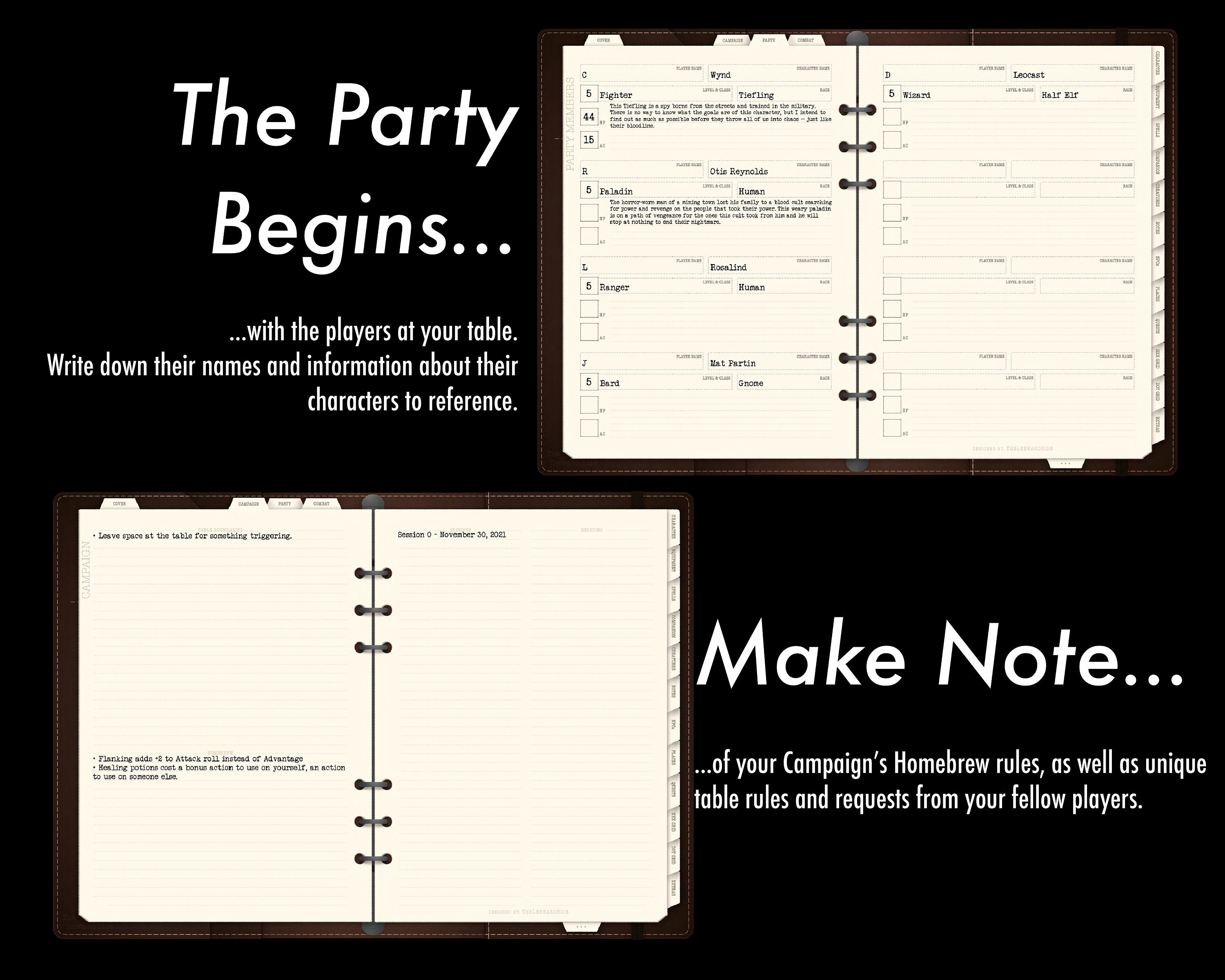 Digital D&D Character Sheet Hyperlinked Notebook With Fillable Fields ...