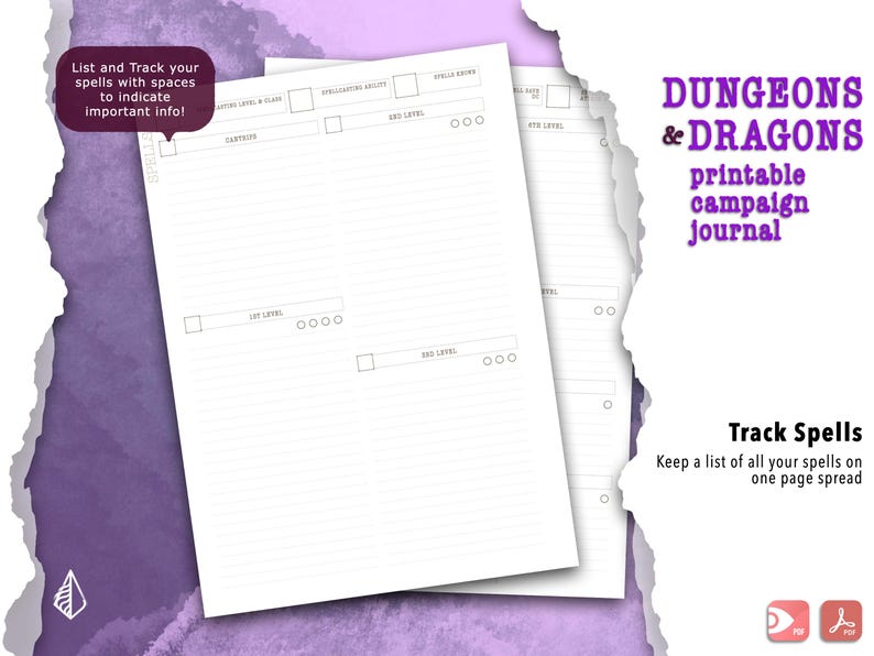 Digital Journal for D&D 5e | Fillable and Printable Dnd Campaign ...