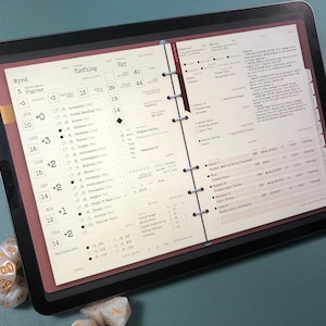 Digital D&D Fillable Character Sheet and Hyperlinked Notebook - Etsy Canada