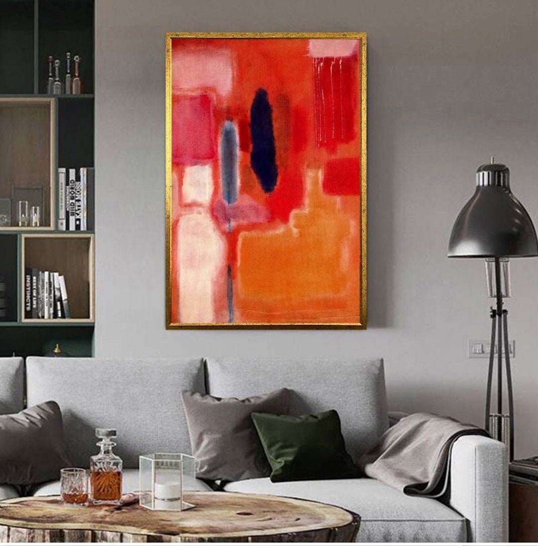Red Black Canvas Wall Art , Abstract Canvas Wall Decor , Framed ...