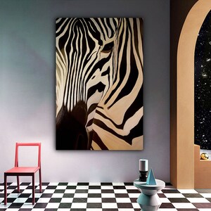 Abstract Zebra Canvas Wall Art , Zebra Canvas Painting , Zebra Wall ...