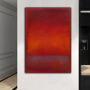 Mark Rothko Red Canvas Wall Art , Mark Rothko Production , Modern Wall ...
