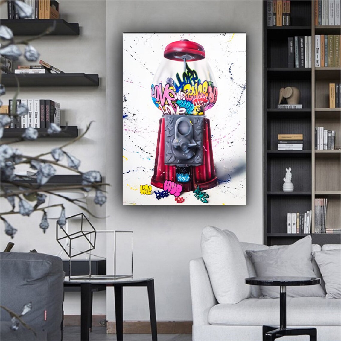 Pop Art Gift Box Canvas Wall Art Graffiti Box Canvas - Etsy